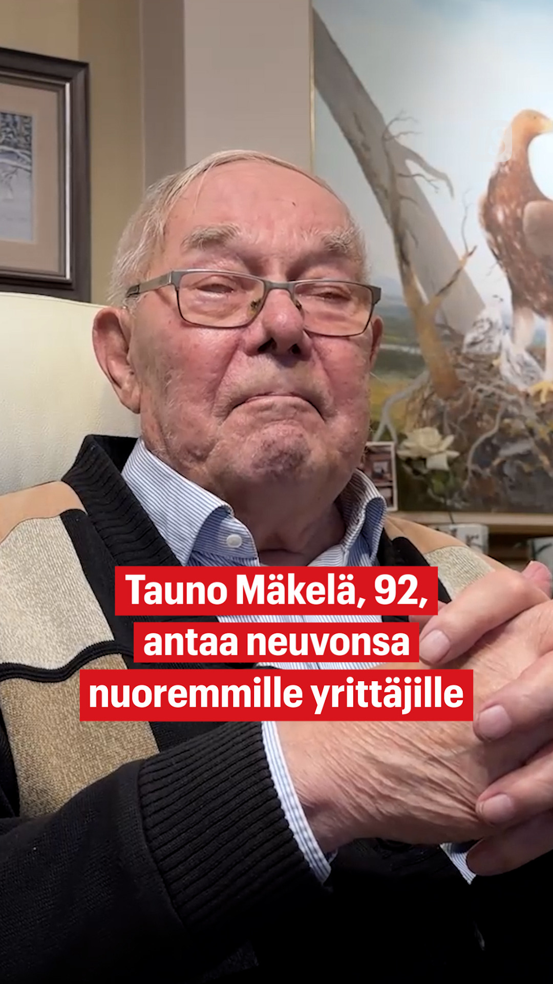 Tauno Mäkelä, 92, antaa yrittämiseen liittyviä vinkkejä nuoremmille ...